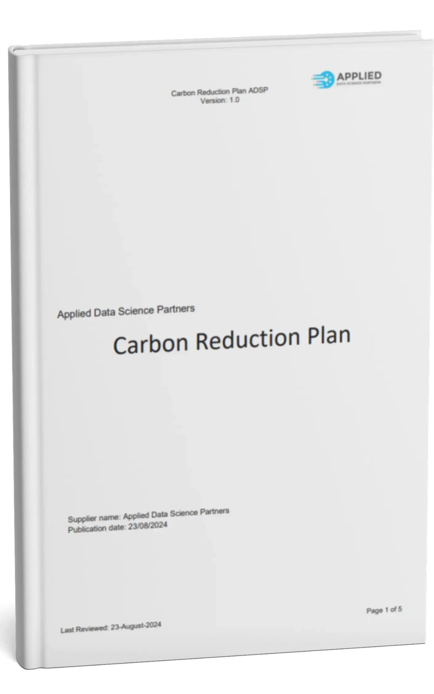 Carbon Reduction Plan | Applied Data Science Partners